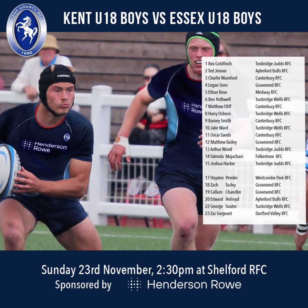 Kent County RFU » Representative Rugby begins with the U18 Boys playing ...